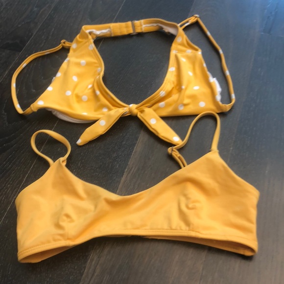 Garage | Swim | Garage Yellow Bikini Top Set | Poshmark
